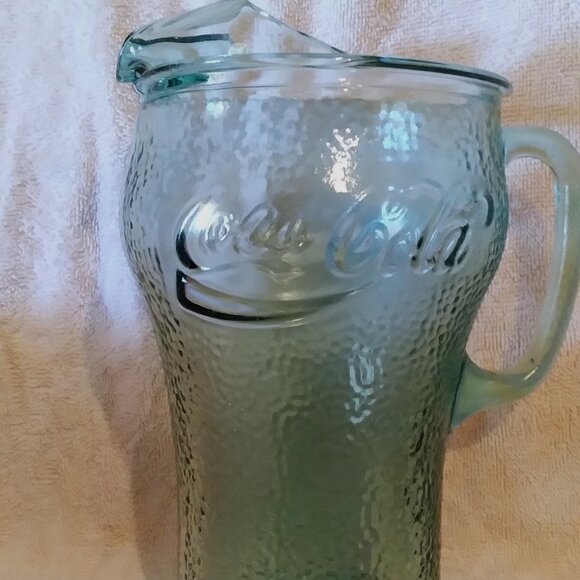 Kitchen | Vintage Cocacola Coke Green Textured Fluted Pitcher | Poshmark